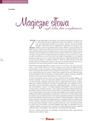 Magiczne słowa [scenariusz przedstawienia] - Miesięcznik - BLIŻEJ ...