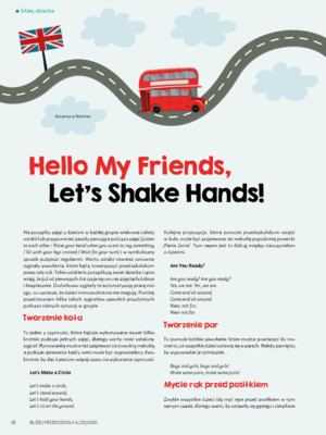 Hello My Friends, Let’s Shake Hands! - Miesięcznik - BLIŻEJ PRZEDSZKOLA