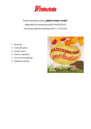 Październikowe melodie - teksty piosenek - Pomoce dydaktyczne ...