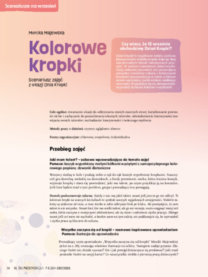 Kolorowe kropki. Scenariusz zajęć z okazji Dnia Kropki - Miesięcznik - BLIŻEJ PRZEDSZKOLA