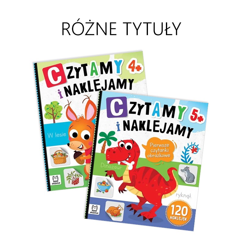 Czytamy i naklejamy. Pierwsze czytanki obrazkowe - RÓŻNE TYTUŁY