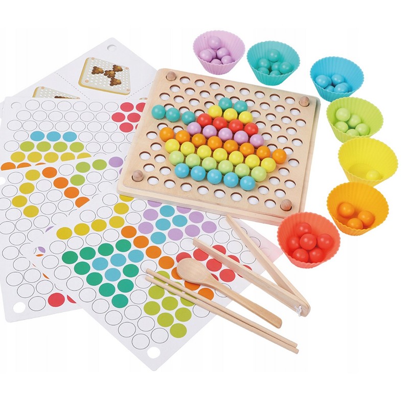 Kolorowe kuleczki - pomysłowy skrzat